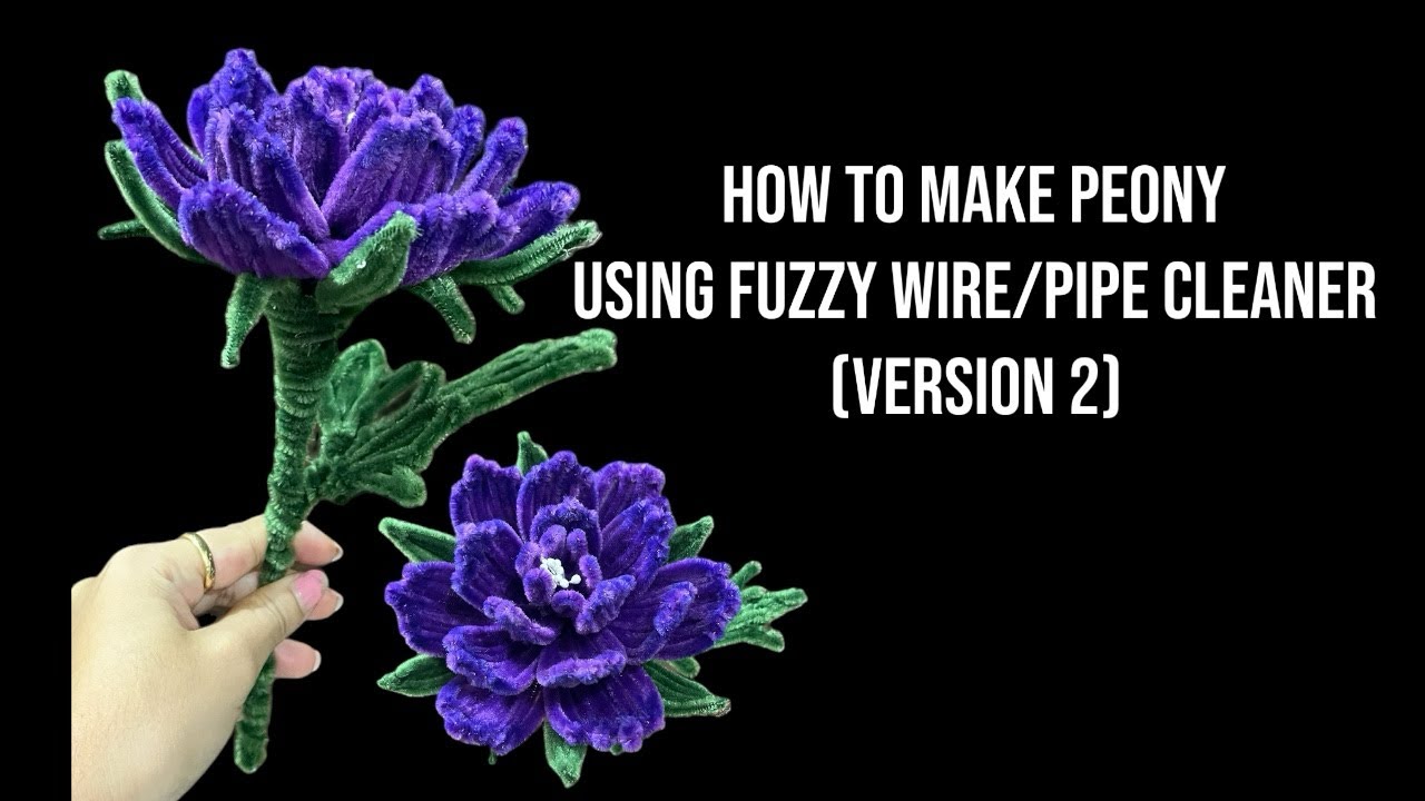 How make Peony using Fuzzy Wire/ Pipe Cleaner #fyp #foryou - YouTube