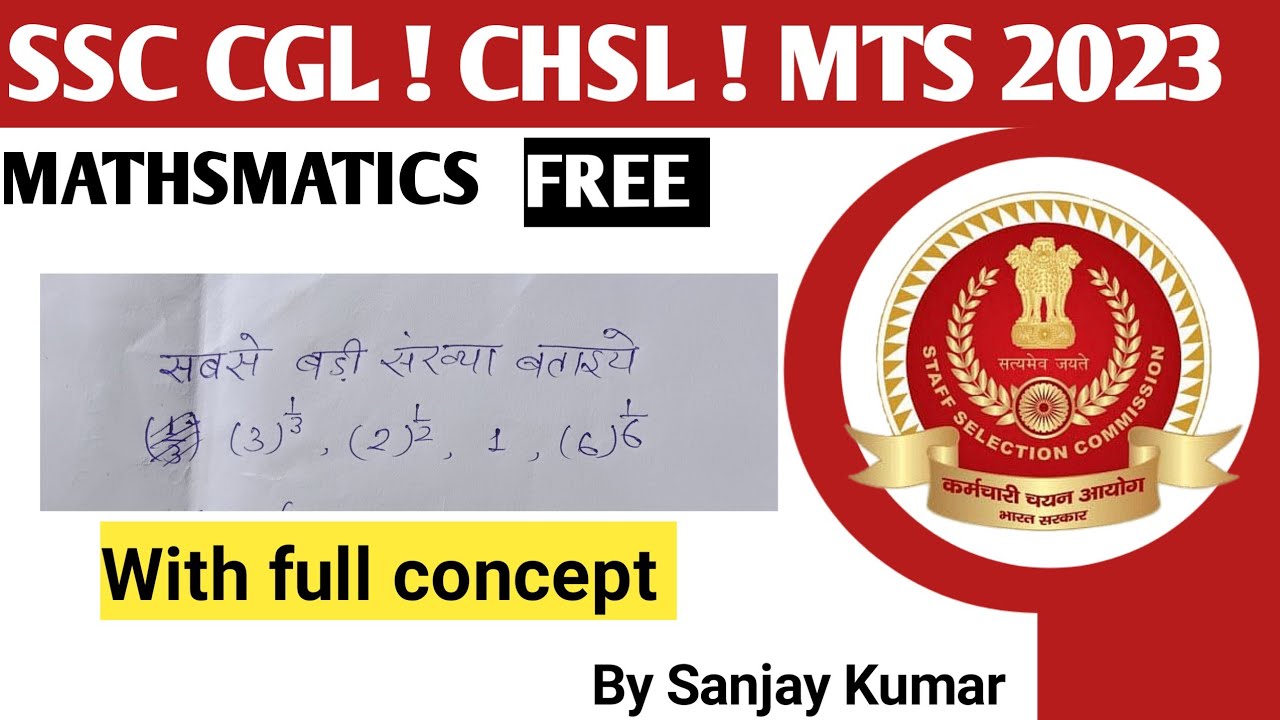 Number system for SSC CGL 2023 !! MATHS FOR SSC CGL BASIC TO HIGH LEVEL ...