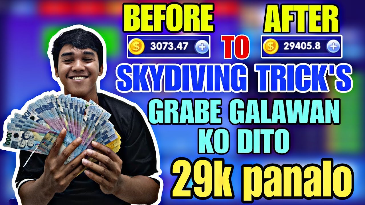 MANILA GAME: SKYDIVING TRICKS GRABE SOLID DITO 🤑 - YouTube