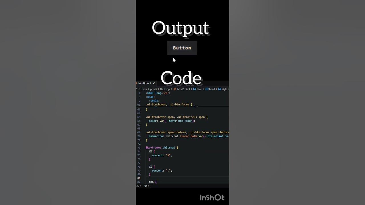 Button Animation In Html And Csscoding Frontendcourse Webdesign Codeflow Csscoding Youtube 5094