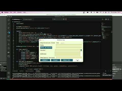 How to develop a database using python - Saving to SQLite database #pysimplegui #python - #7 ...