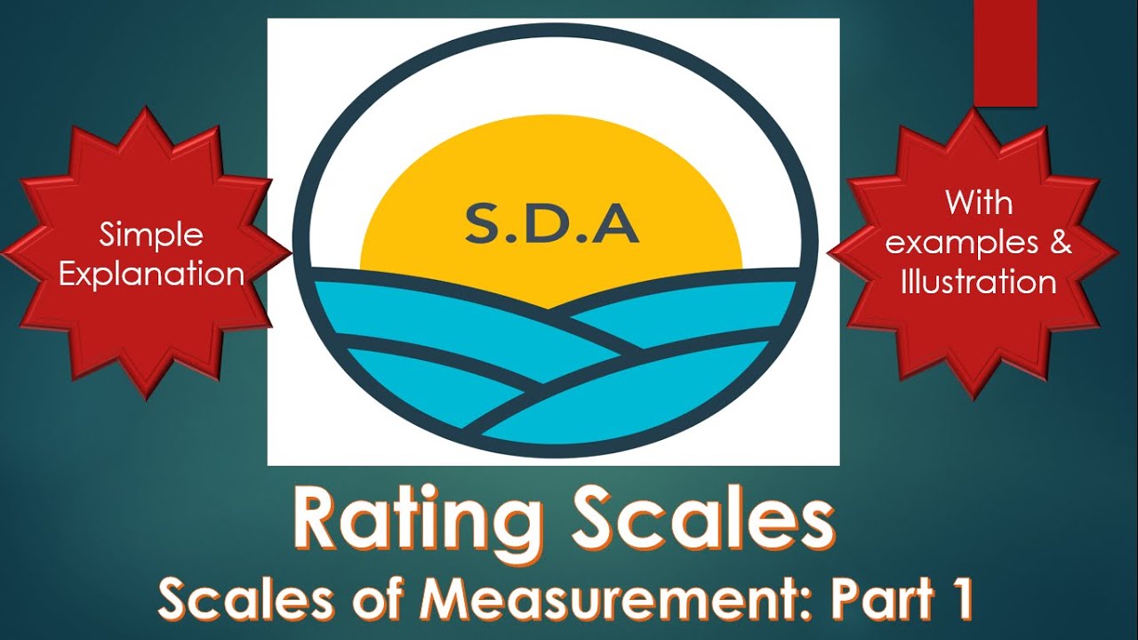 Scales of measurement: Rating scales generally used is statistical ...