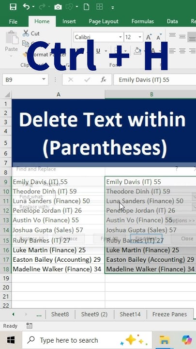 MIND-BLOWING Excel Secrets for Removing Text Within Parentheses - YouTube
