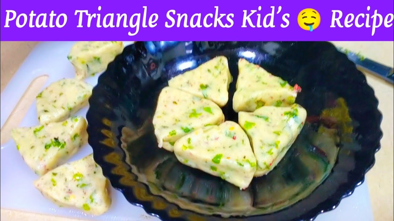 POTATO TRIANGLE SNACKS RECIPE | POTATO NUGGETS | TRIANGLE NUGGETS ...