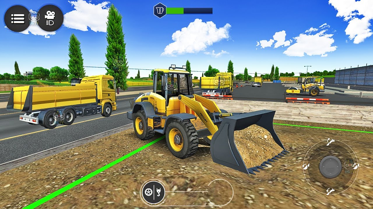 Bulldozer Loading Sand Into Dump Truck - Construction Machines ...