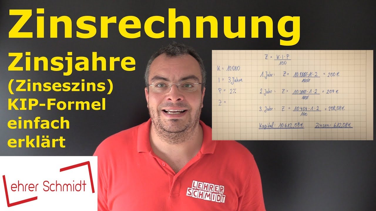 Zinsrechnung Zinseszins Berechnen Berechnung Jahr F r Jahr