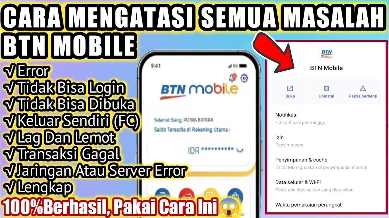 Cara Mengatasi Semua Masalah Pada Aplikasi BTN Mobile || Cara Mengatasi BTN Mobile Error - YouTube