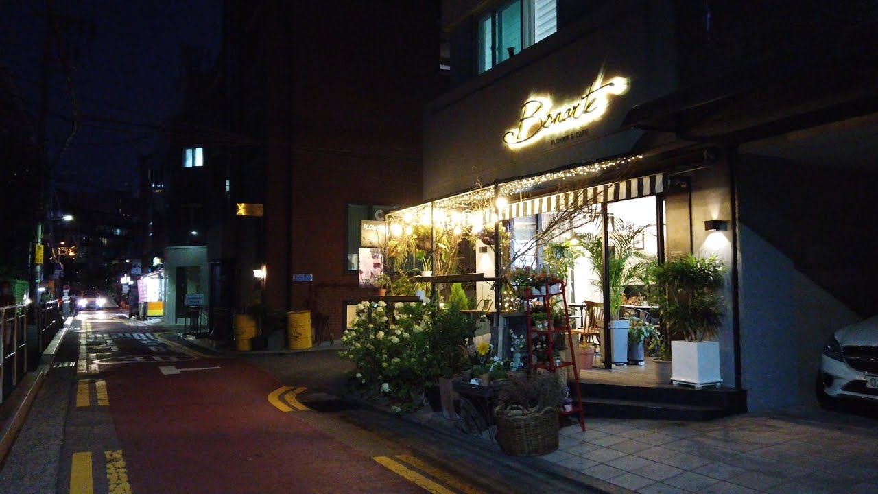 [4k walk korea] around Line 3 Apgujeong station, 3호선 압구정역 근처, Seoul ...