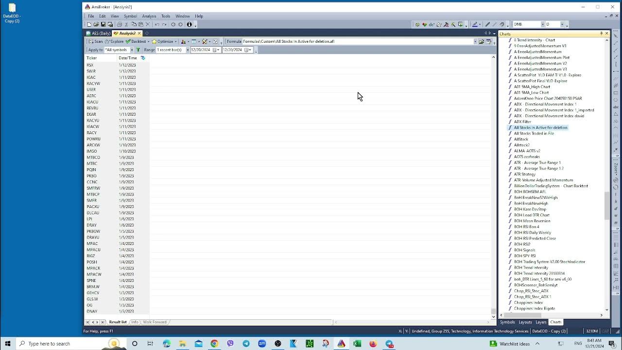 Amibroker How to remove In-Active Stocks in a database - YouTube