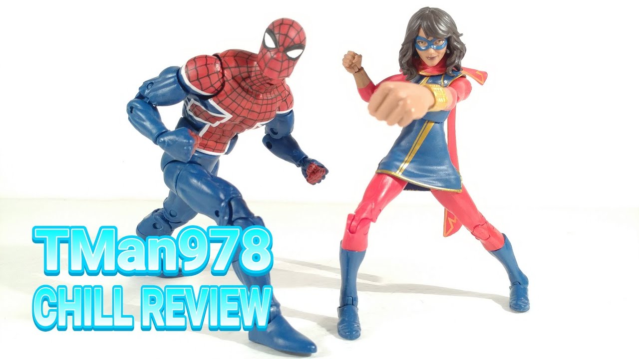 MARVEL LEGENDS SERIES SPIDER-MAN UK & MS. MARVEL SANDMAN BAF WAVE CHILL ...
