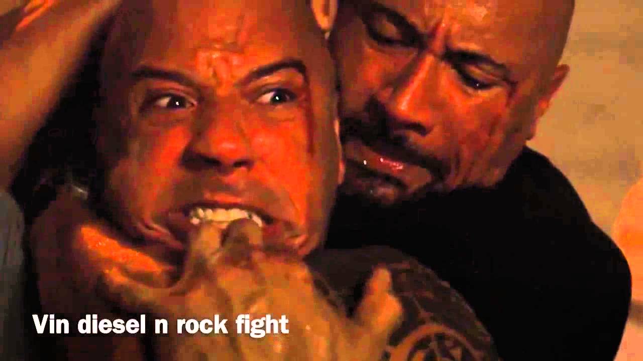 Vin diesel and rock's fight - YouTube