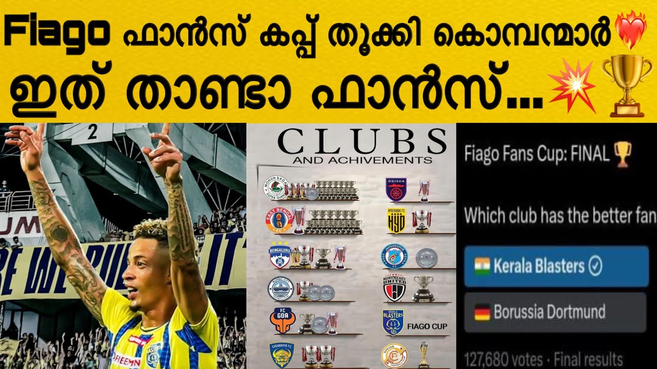 Fiago ഫാൻസ്‌ കപ്പ്‌ തൂക്കി ബ്ലാസ്റ്റേഴ്‌സ് 💥🔥 Dortmund നെ തകർത്ത് KBFC ...