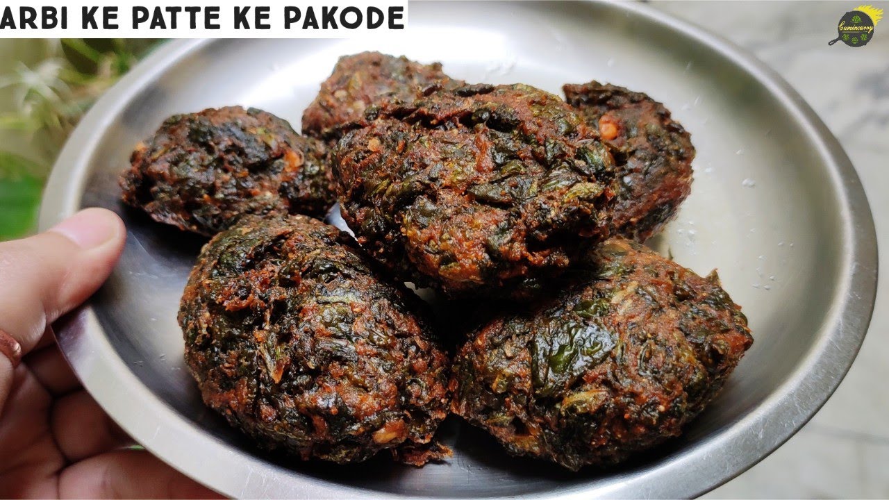 Arbi Patta Pakora | Arbi Pakora | Pakora Recipe | Rikwach | Colocasia ...