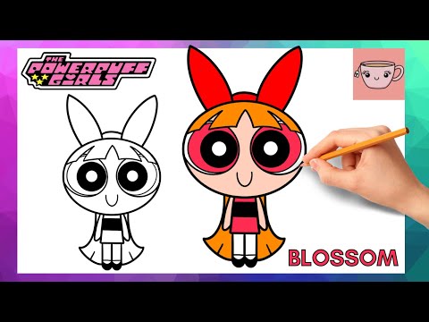 How To Draw Blossom - Powerpuff Girls | Cute Easy Drawing Tutorial