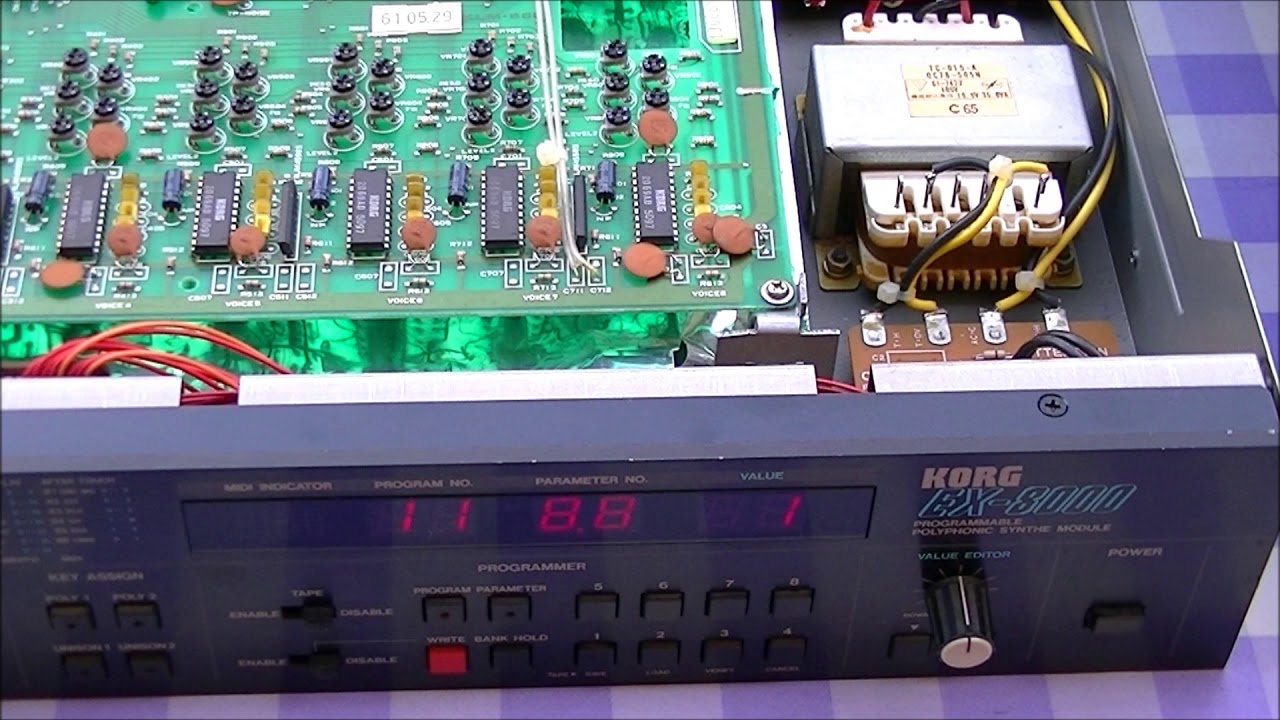 Korg EX 8000 battery replacement tutorial - YouTube
