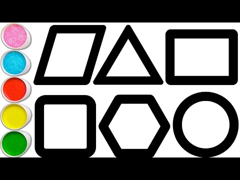 Shapes drawing for kids, Learn 2d shapes, colors for toddlers ...