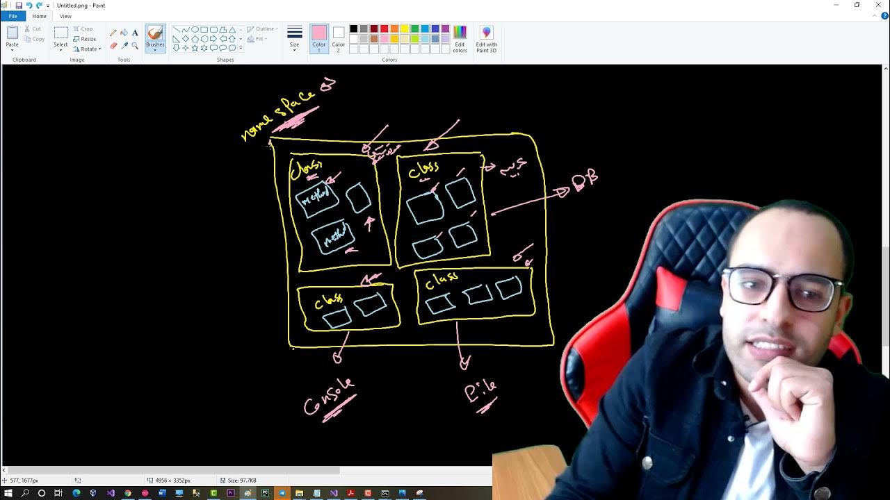 #9 C Sharp Tutorial | C# | namespace | class | method | شرح كورس سى ...