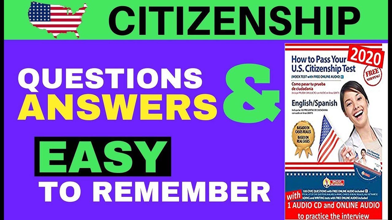 US Citizenship Naturalization Test 2020 (OFFICIAL 100 TEST QUESTIONS ...