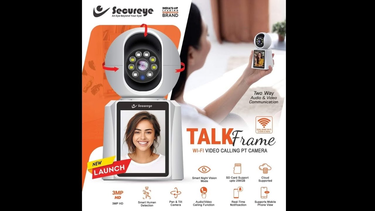 Talk Frame Video Calling PT Camera Installation Process - YouTube