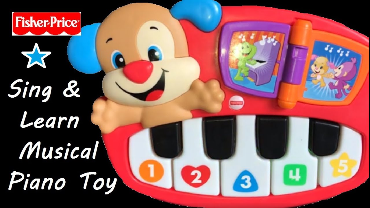 Fisher Price Sing and Learn Puppy Musical Piano Toy - Mattel 2015 - YouTube