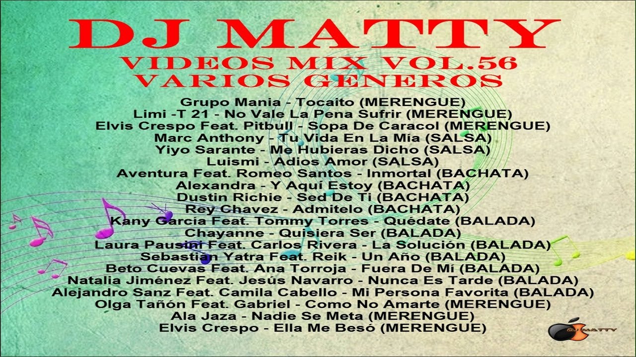 Dj Matty Presenta - VIDEO MIX VOL.56 - Varios Generos - Varios Artistas ...