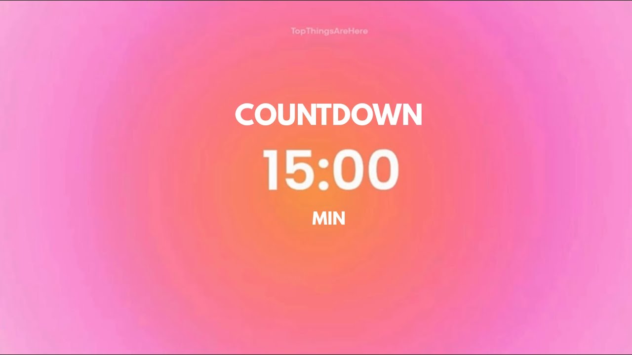 15-Minute Aesthetic 🩷 Pink Aura Countdown Timer For Study, Relax ...