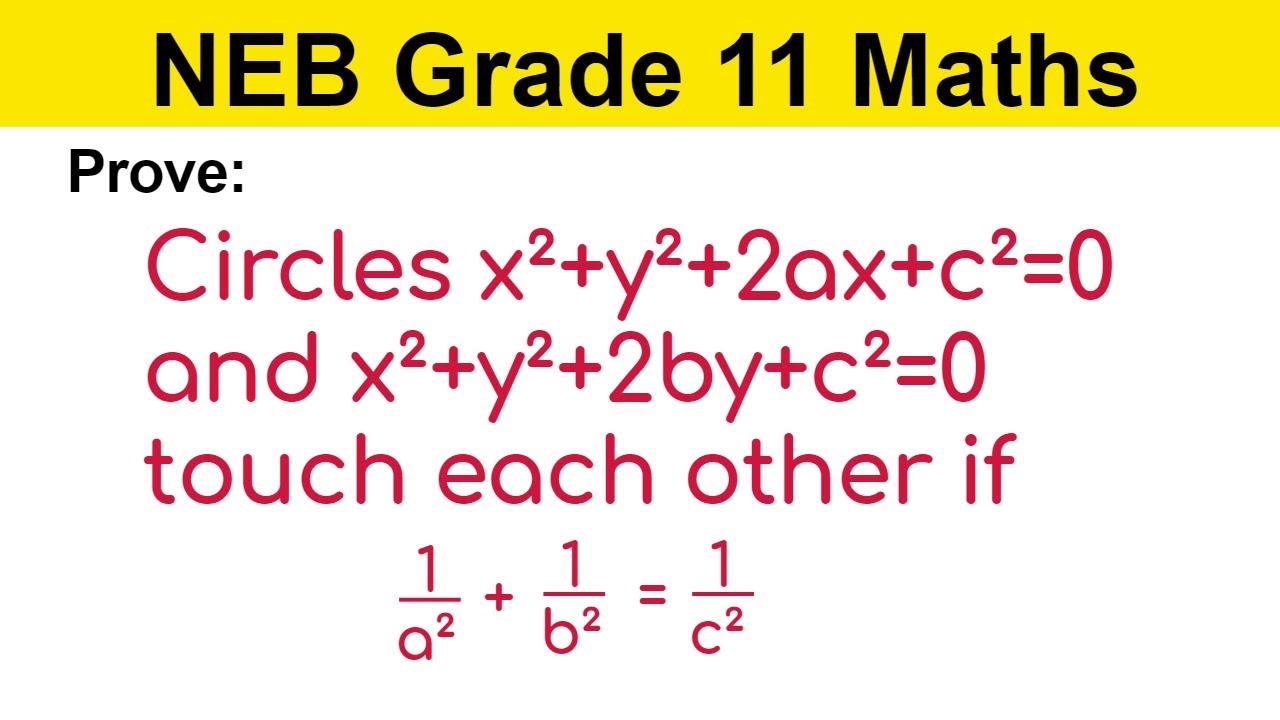 NEB Grade 11 Math Circle Proving Questions | Important Circle Questions ...