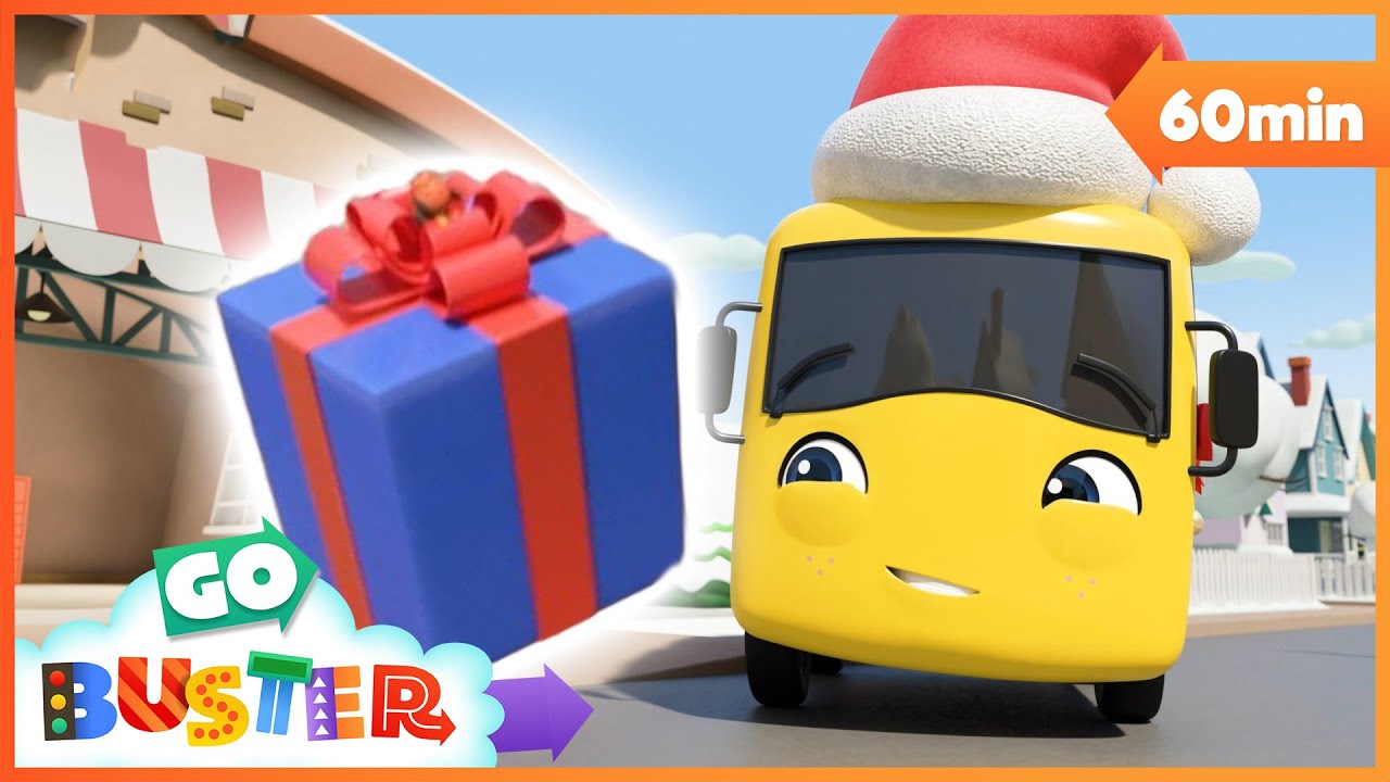 Wheels on the Jingle Bell Bus - Christmas for Kids | Go Buster - Bus ...