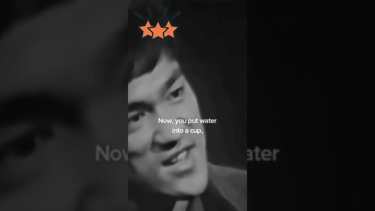 Empty your mind be formless, shapeless like water . Bruce Lee ...