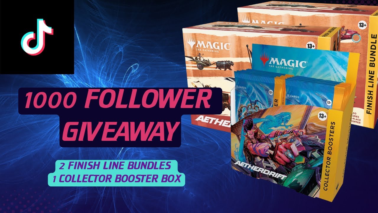 Two Finish Line Bundles AND a Collector Booster Box of Aetherdrift - 1000 Follower TIKTOK ...