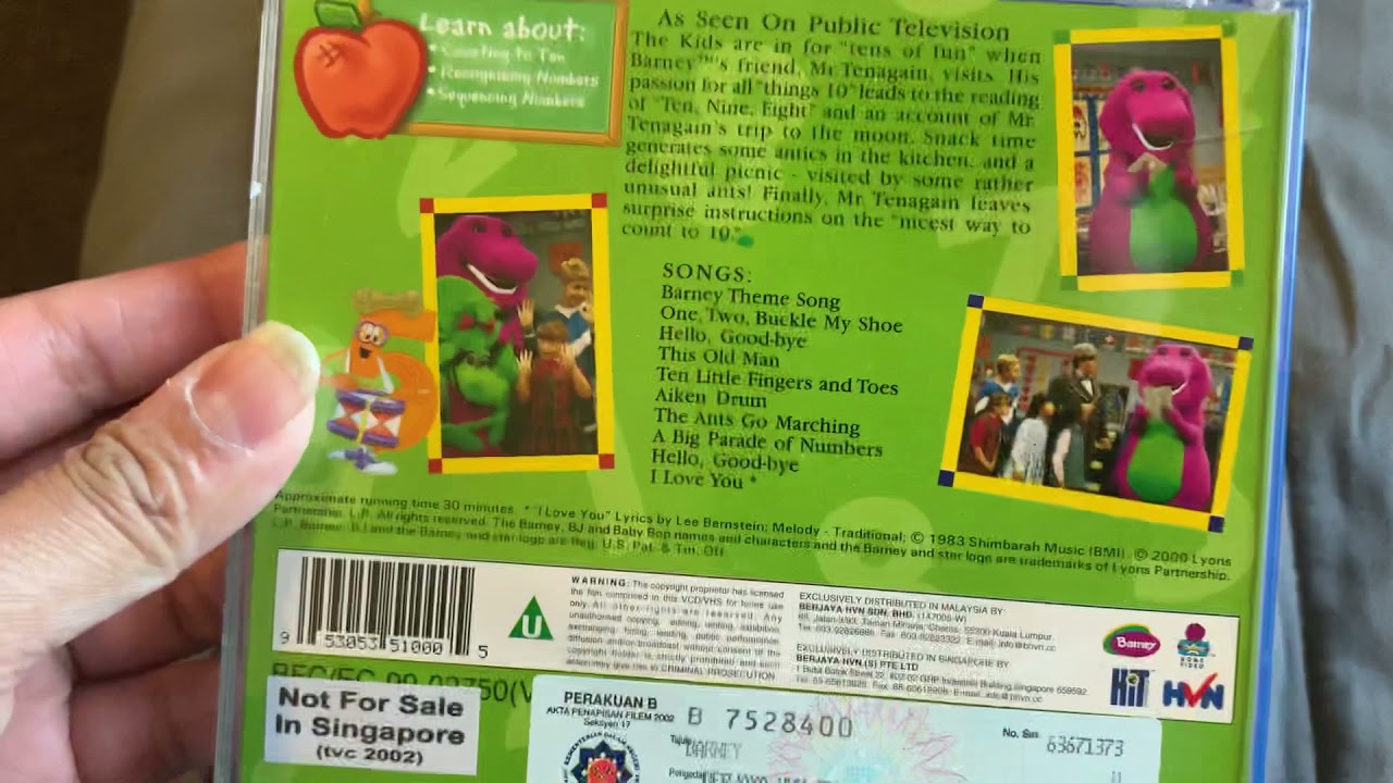 Barney’s parade of numbers Bob west Julie Johnson VCD unboxing - YouTube
