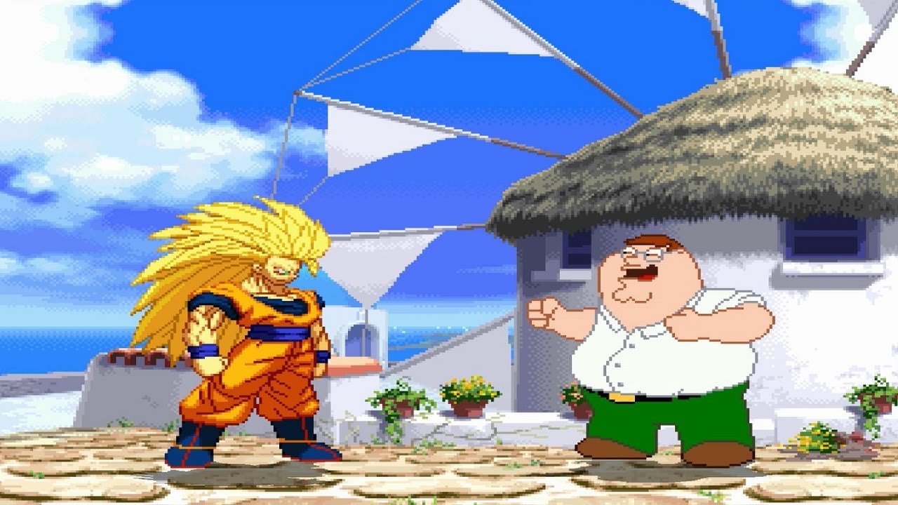 MUGEN Super Saiyan 3 Goku vs Peter Griffin HD - YouTube