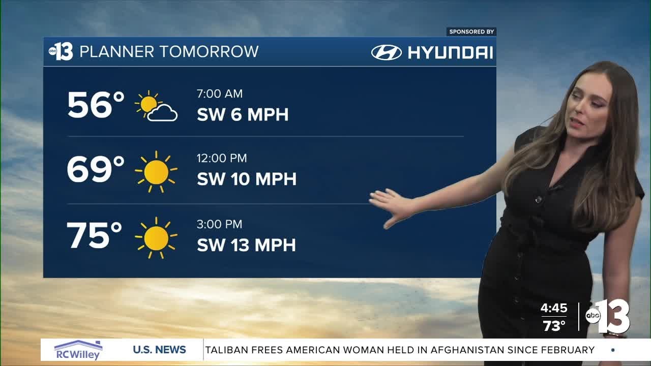 Warm & Toasty Sunday followed by a Windy Monday in Las Vegas - YouTube