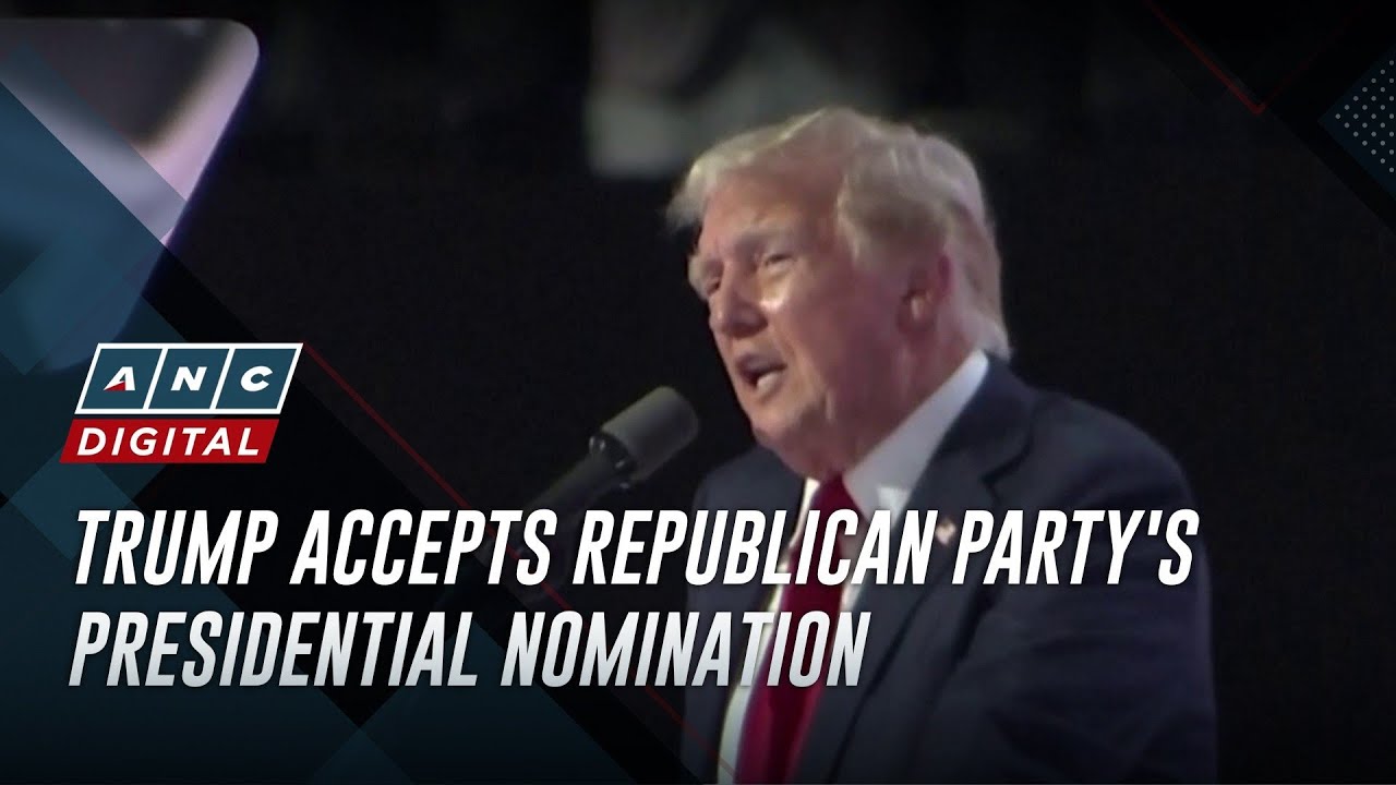 Trump accepts Republican Party's presidential nomination | ANC - YouTube