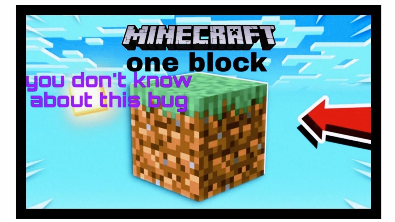 You don't know about this bug of minecraft one block mod - YouTube