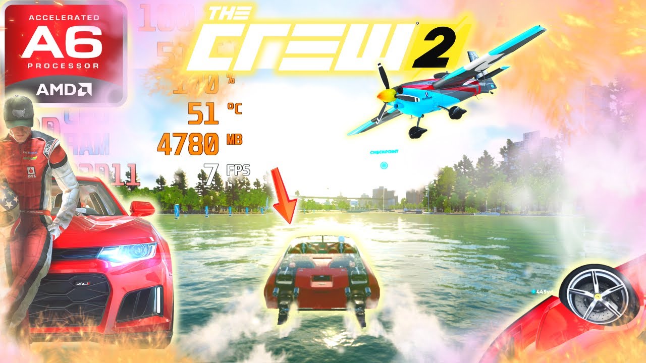 The Crew 2 (AMD A6, Radeon R4 Graphics) Low End PC (512MB) - YouTube