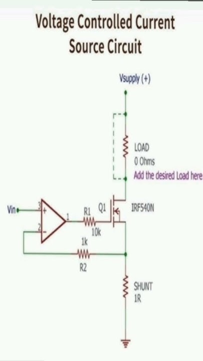 Voltage Controlled Current Source (VCCS) Circuit Using Op-Amp and Transistor #CurrentSource # ...