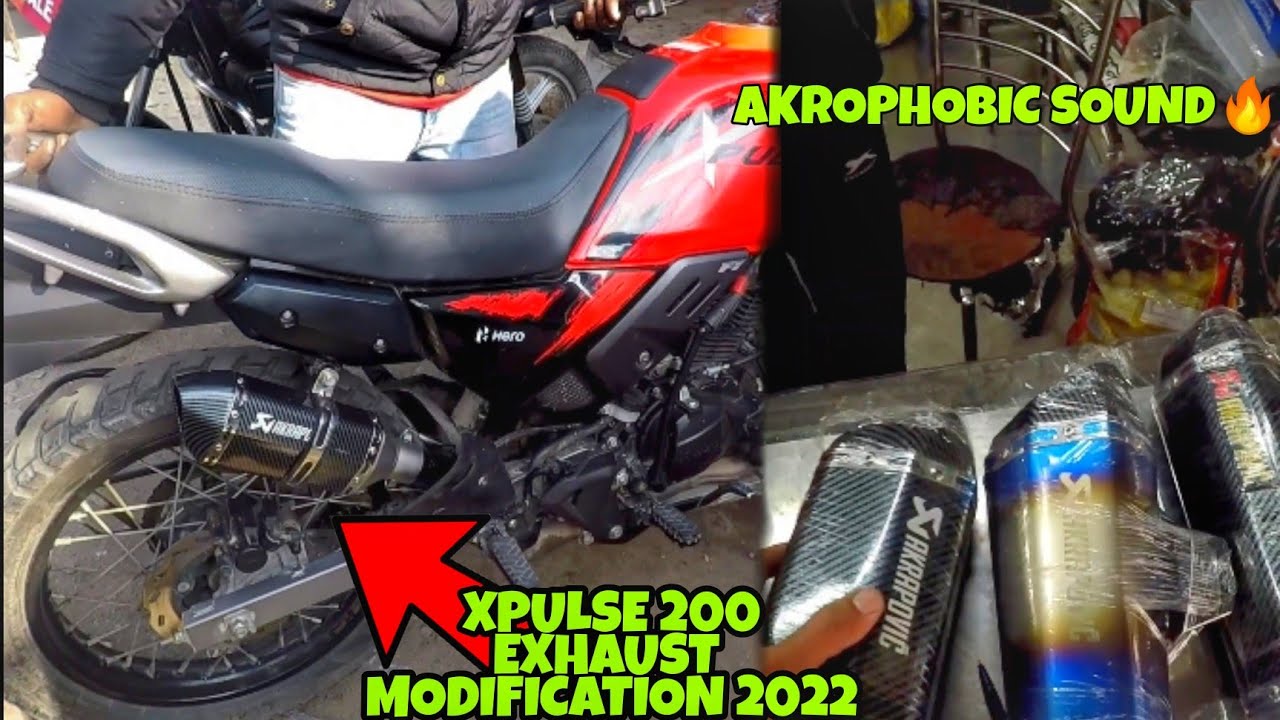 XPULSE 200 EXHAUST MODIFICATION 2022 , INSTALLING AKROPHOBIC EXHAUST IN ...