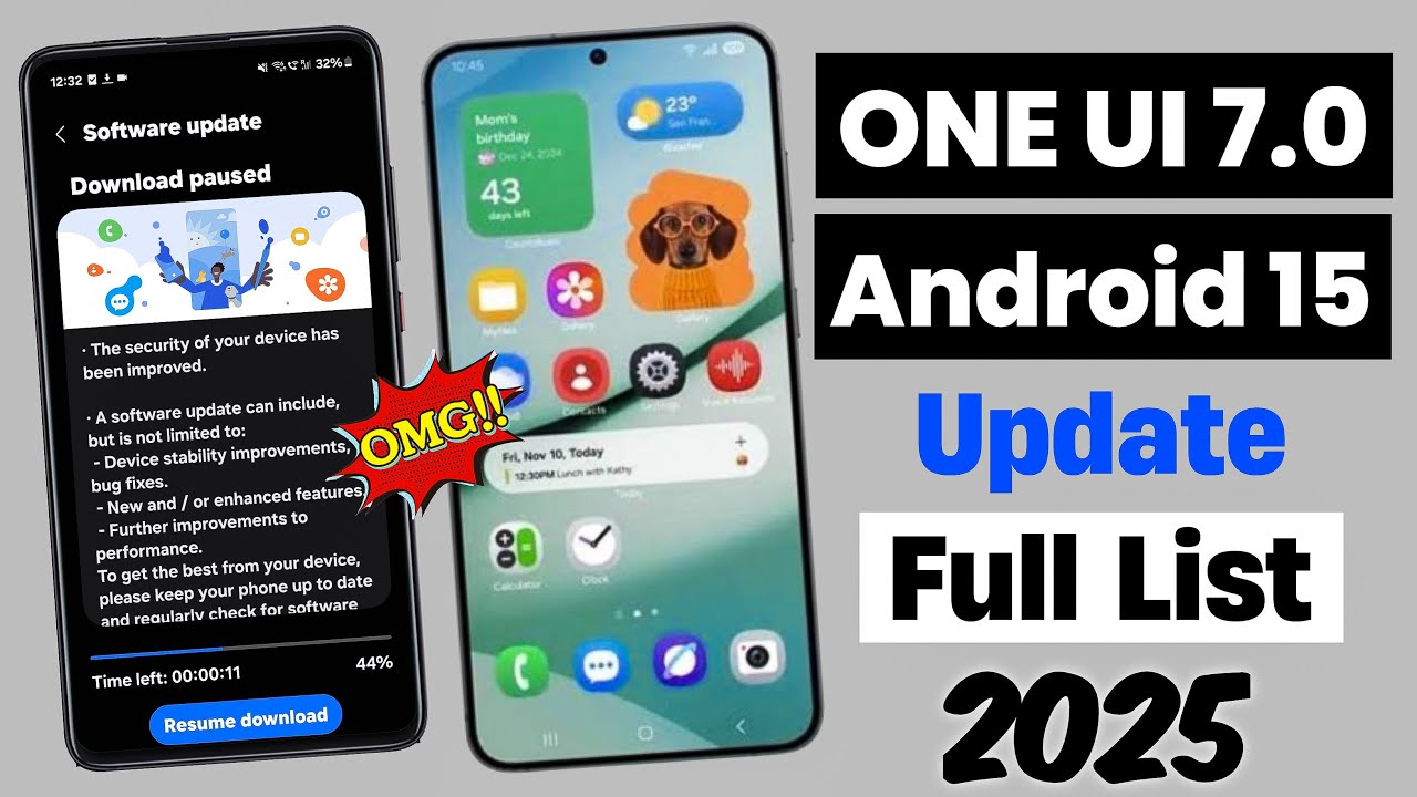 Samsung One UI 7.0 Android 15 || One UI 7.0 Update || Android 15 One UI ...