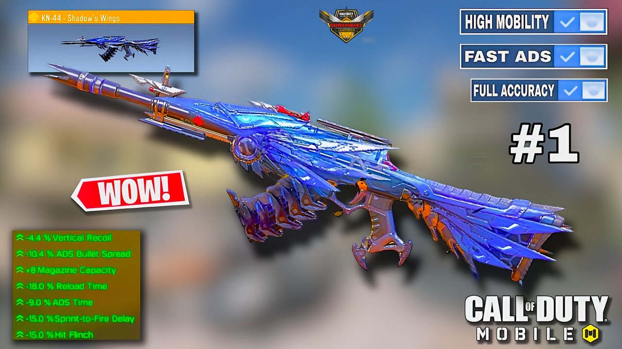 KN-44 Best Attachments No Recoil + Fast ADS | Call Of Duty: Mobile ...