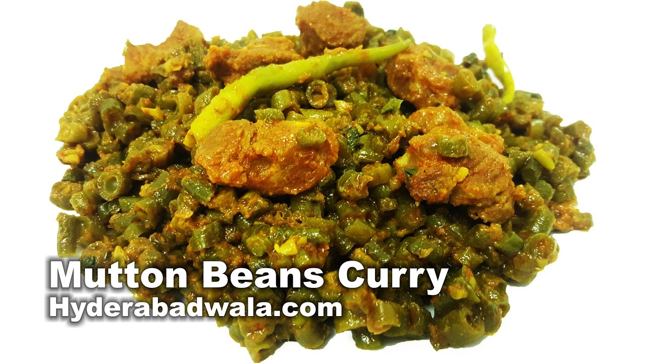 Mutton Beans Curry Recipe Video - How to Make Binis Ki Phalli Gosht ...