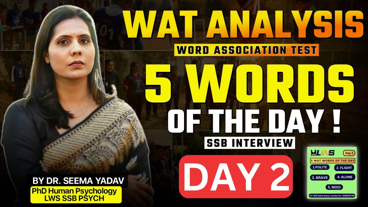 SSB In 30 Days Challenge | Day 2 | Mastering WAT Words for SSB ...