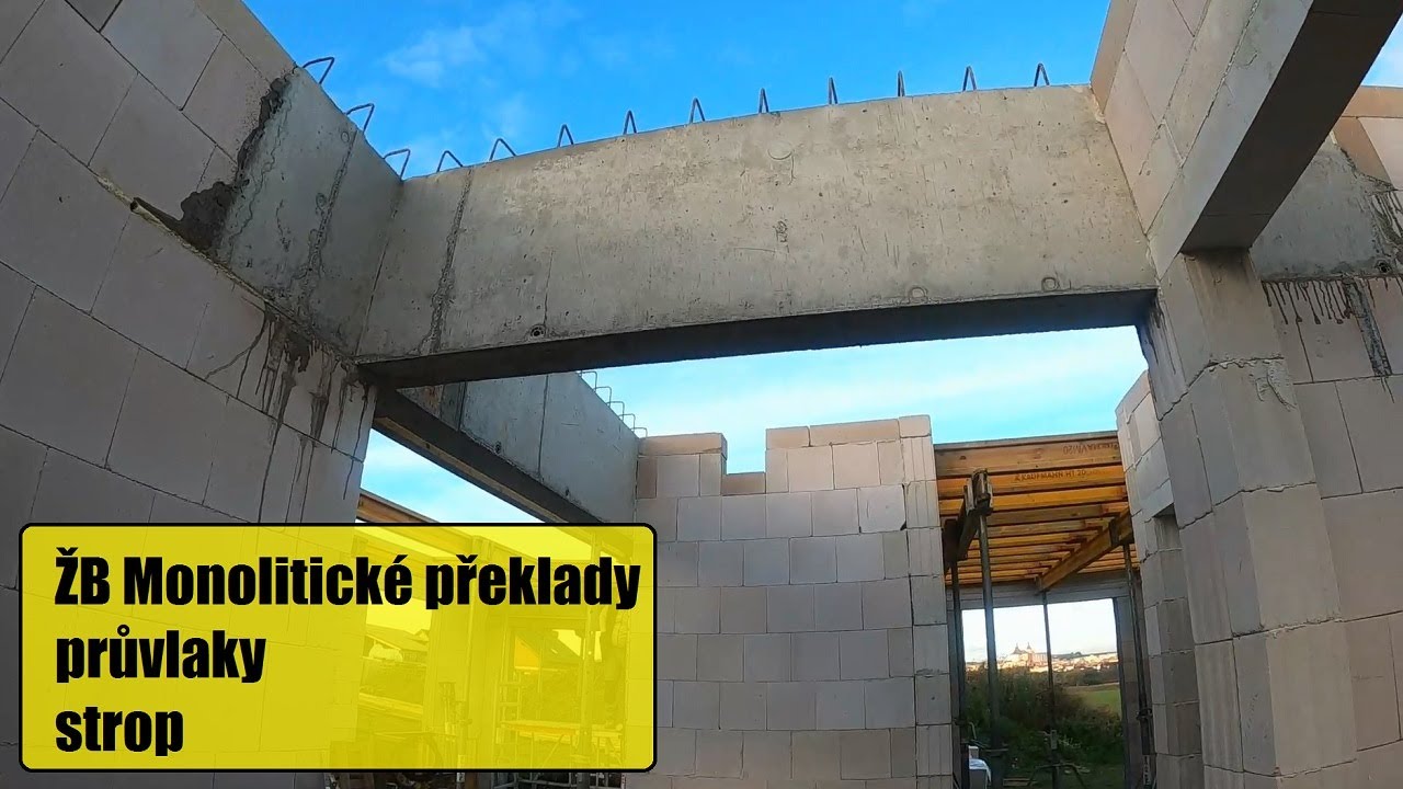 ŽB Monolitické překlady, průvlaky, stropní konstrukce - YouTube