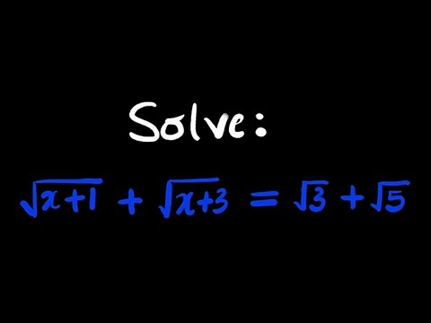 Solution to a Radical Equation - YouTube