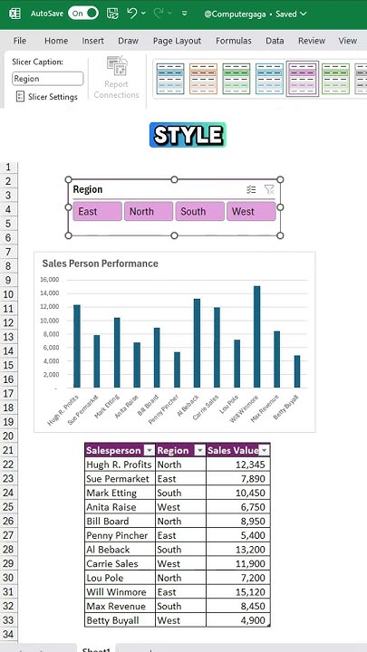 Excel Tips #30 Make Excel Charts Interactive with Slicers! 🚀📊 - YouTube