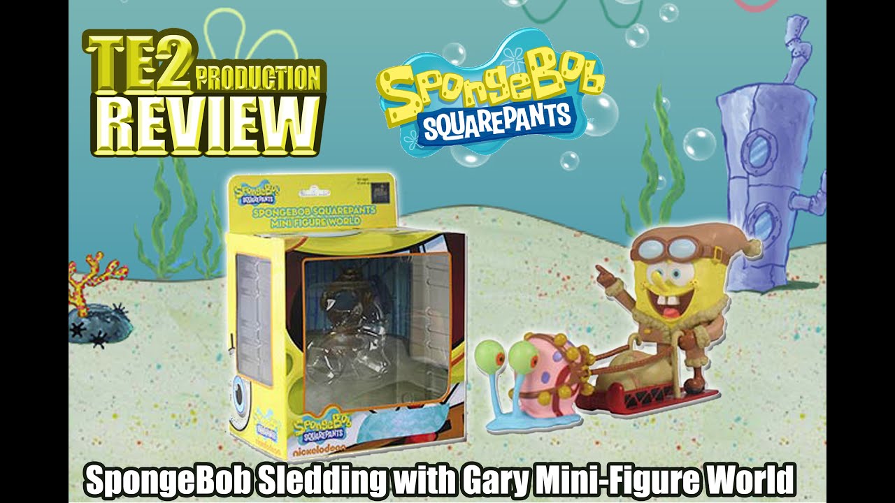 Review SpongeBob Sledding with Gary Mini-Figure World Series 4 - YouTube