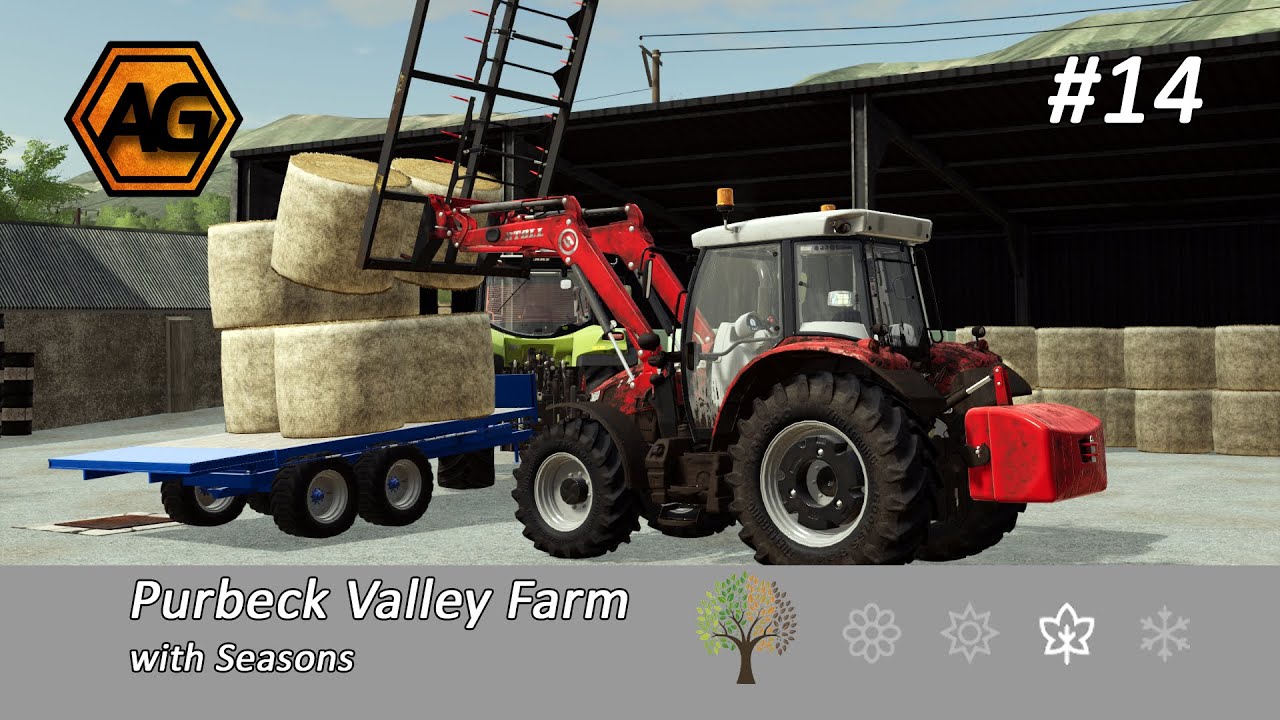 BALING AND CARTING - Farming Simulator 19 - Purbeck Valley Farm ...