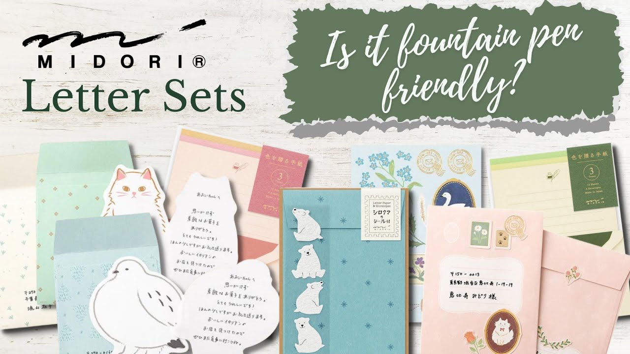 Midori Letter Set - Is the paper fountain pen friendly? - YouTube