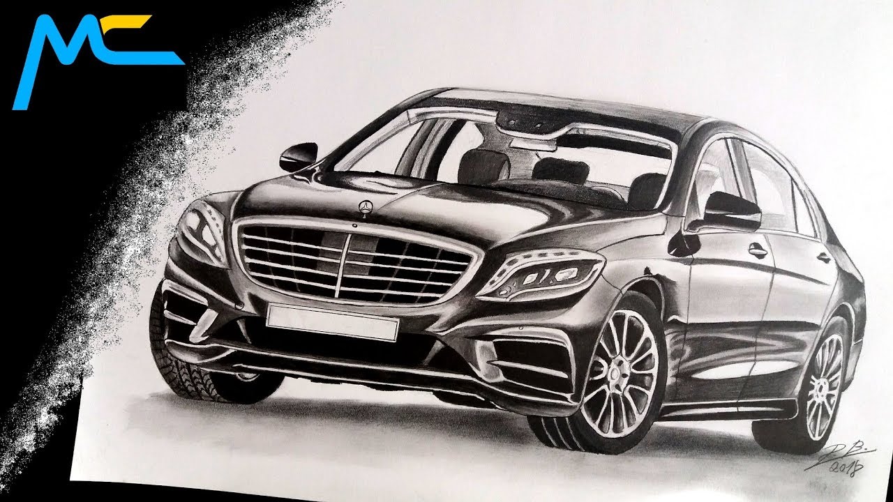 39. My Drawing - Mercedes S-Class W222 / Realistic - Realistické - YouTube