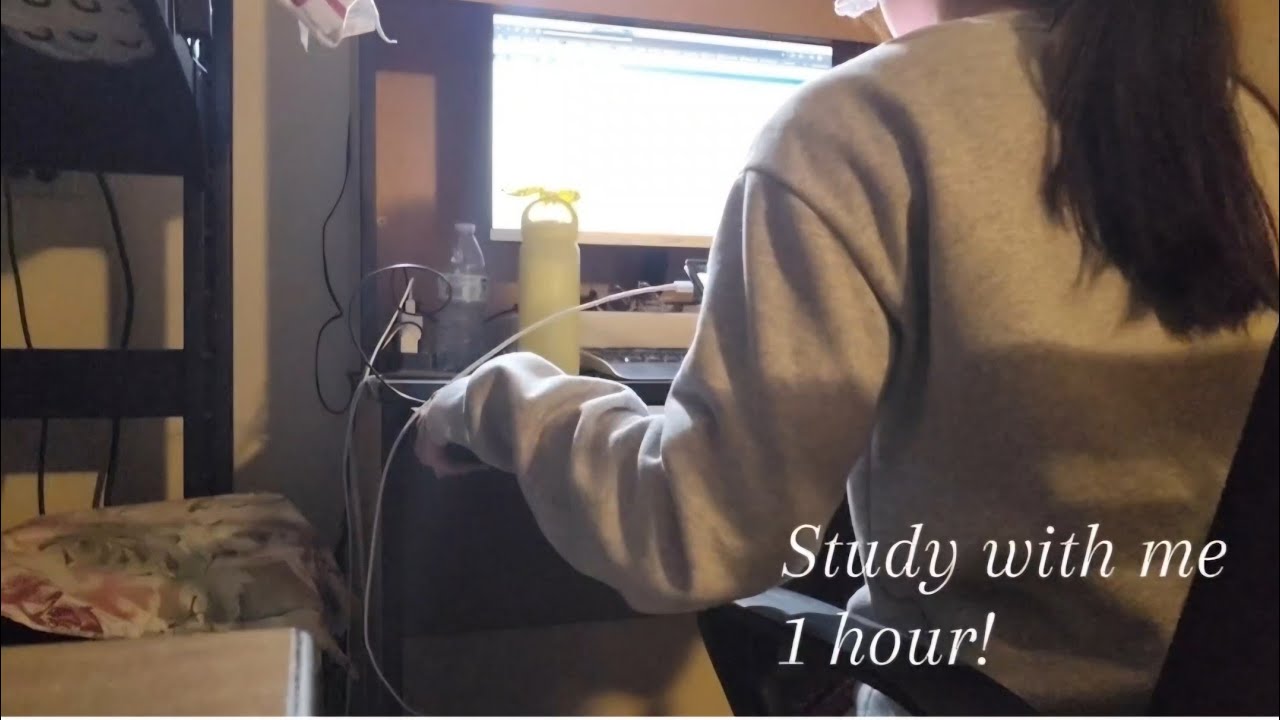 1 hour study with me!! 공부 열심히 같이 하자요!! - YouTube